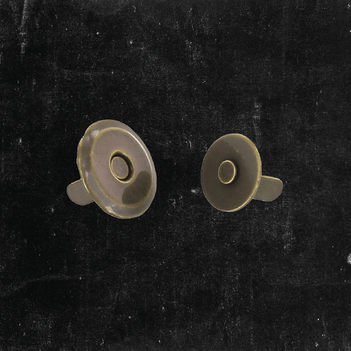 Beveled Magnetic Snap - Round 14mm Antique Brass – OA Leather Supply