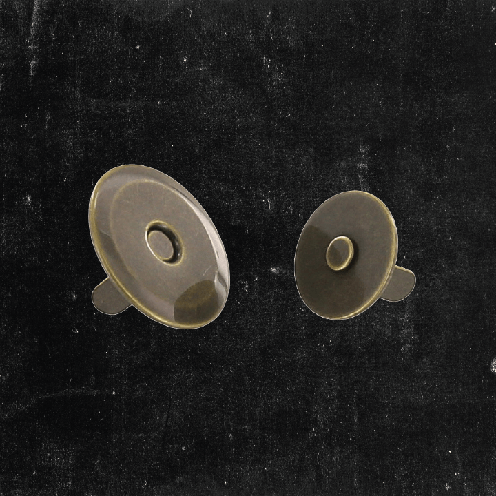 Beveled Magnetic Snap - Round 21mm Antique Brass – OA Leather Supply